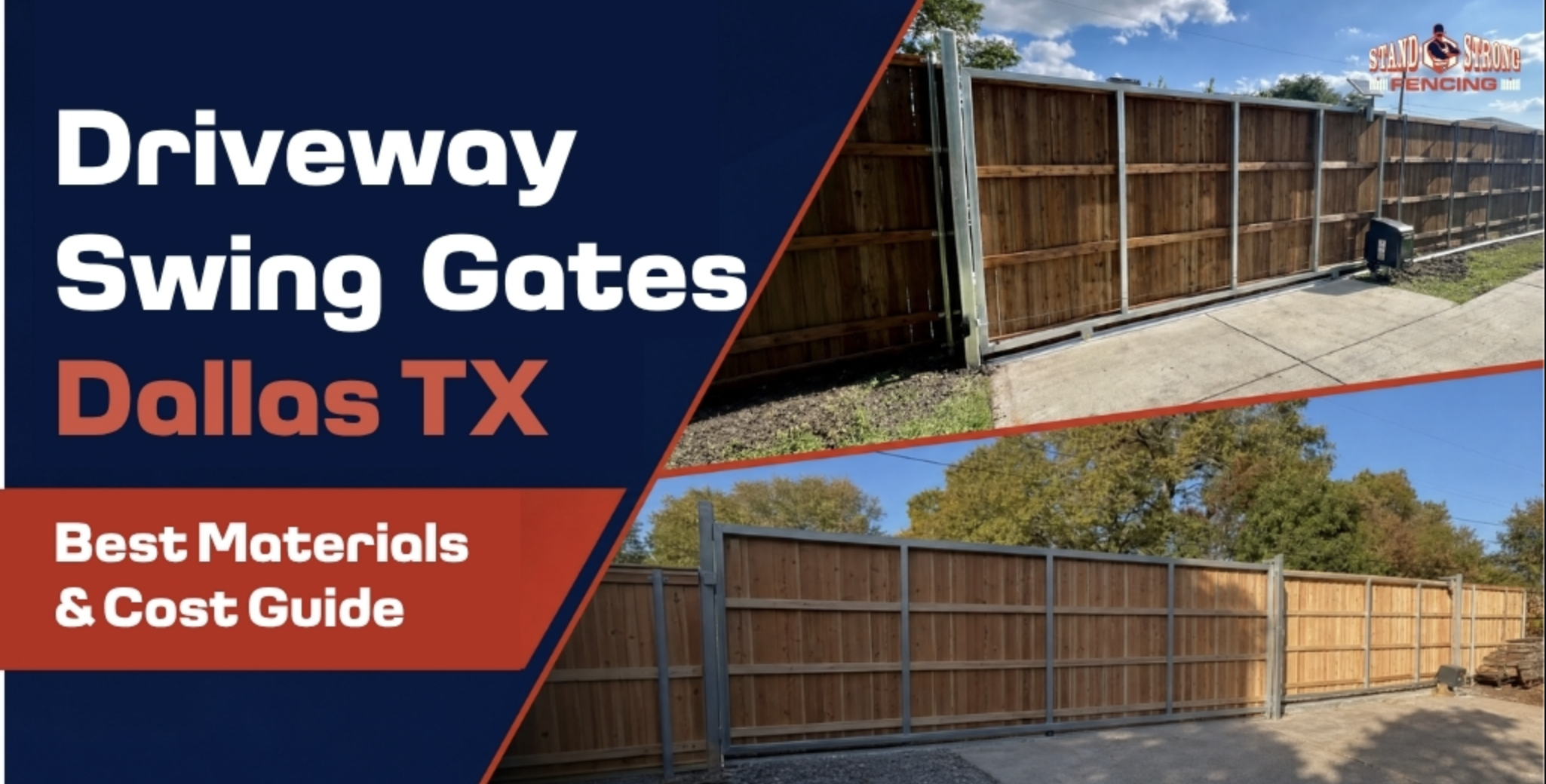 Driveway Swing Gates Dallas TX: Materials & Cost Guide